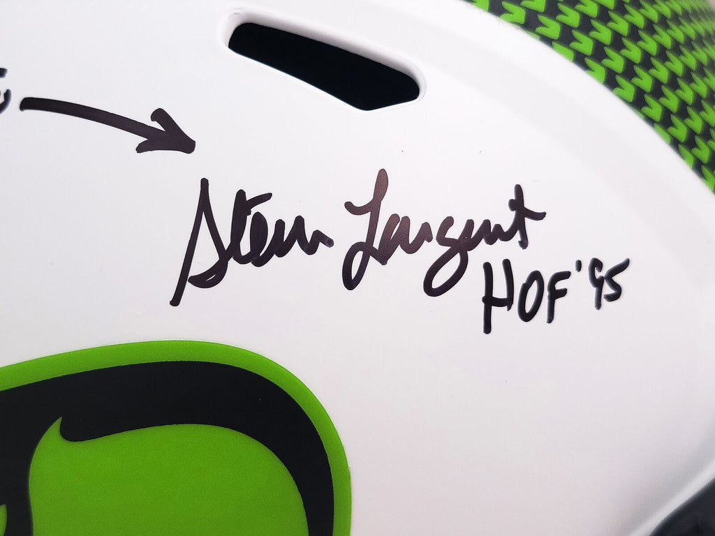 STEVE LARGENT & JIM ZORN AUTOGRAPHED SEAHAWKS LUNAR ECLIPSE FULL SIZE ...