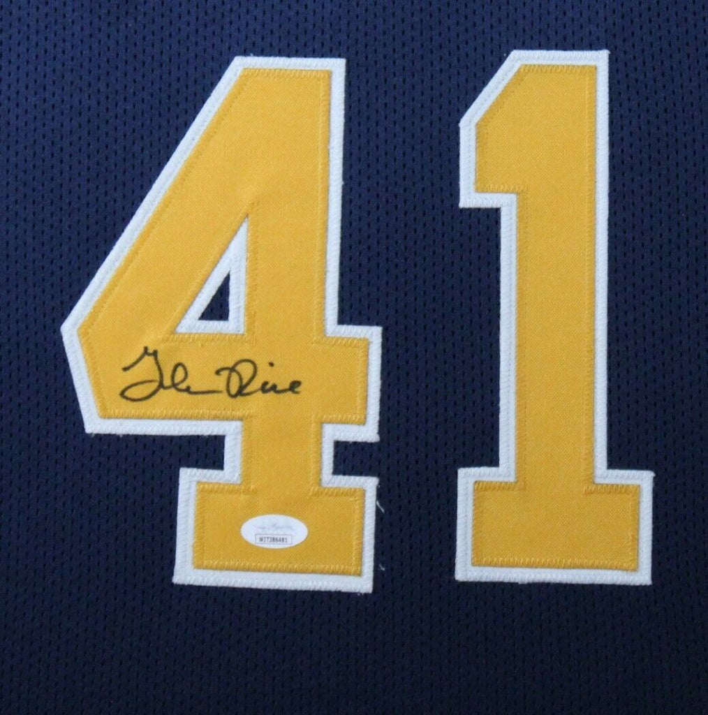 GLEN RICE (Michigan blue SKYLINE) Signed Autographed Framed Jersey JSA ...