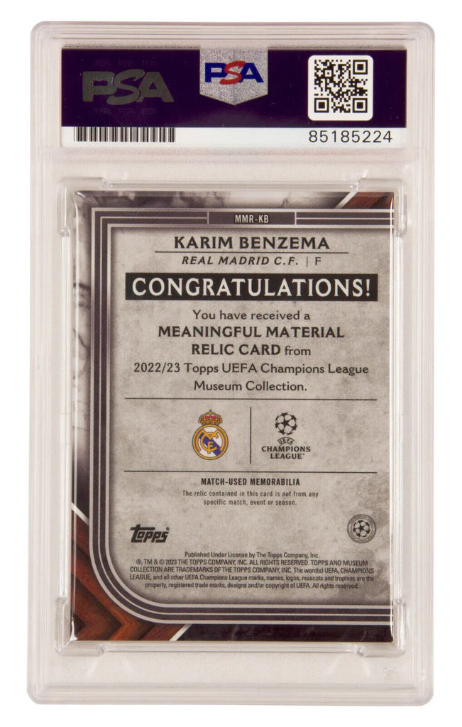 Karim Benzema Signed 2022 Topps Museum Worn Patch Ruby /25 - PSA 10 Au ...
