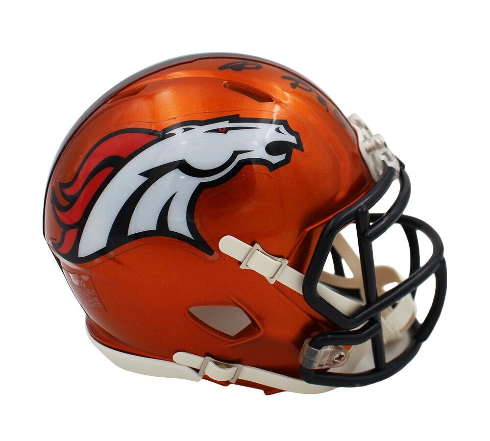 Shannon Sharpe Signed Denver Broncos Speed Flash NFL Mini Helmet ...