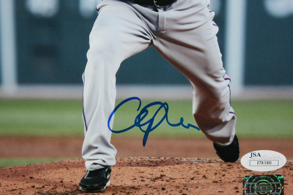Cliff Lee Autographed 8x10 Rangers Pitching Photo- JSA Authenticated ...