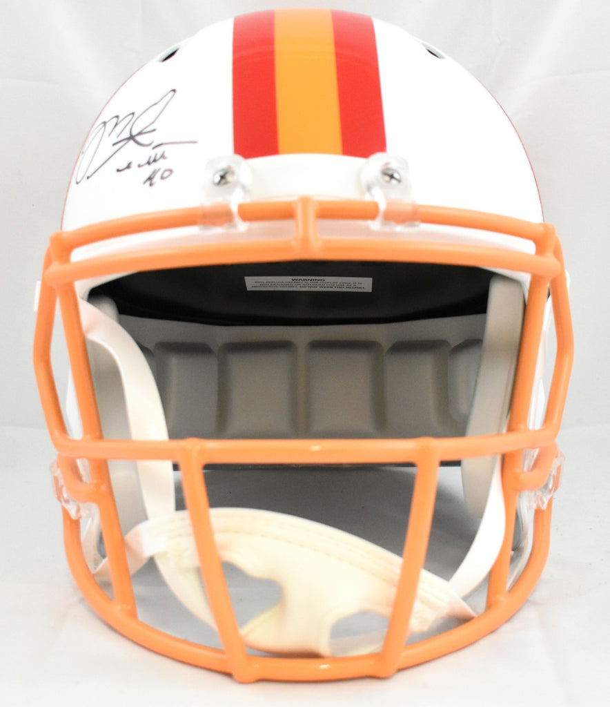 Mike Alstott Signed Tampa Bay Buccaneers F/S 76-96 Speed Helmet- Becke ...