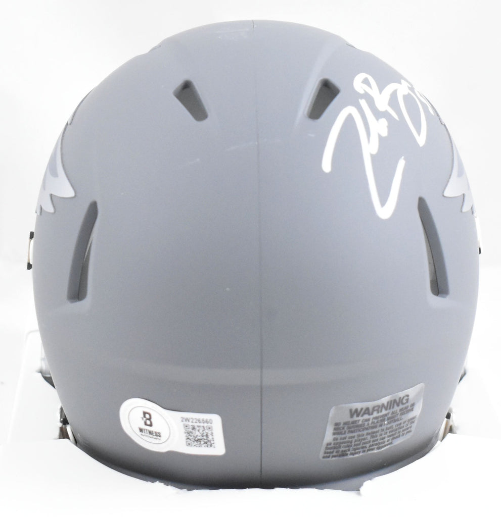 Zack Baun Autographed Eagles Slate Speed Mini Helmet - Beckett W Holog ...
