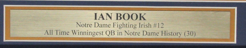 Ian Book Autographed 8x10 Photo Notre Dame Framed Beckett 176753 ...