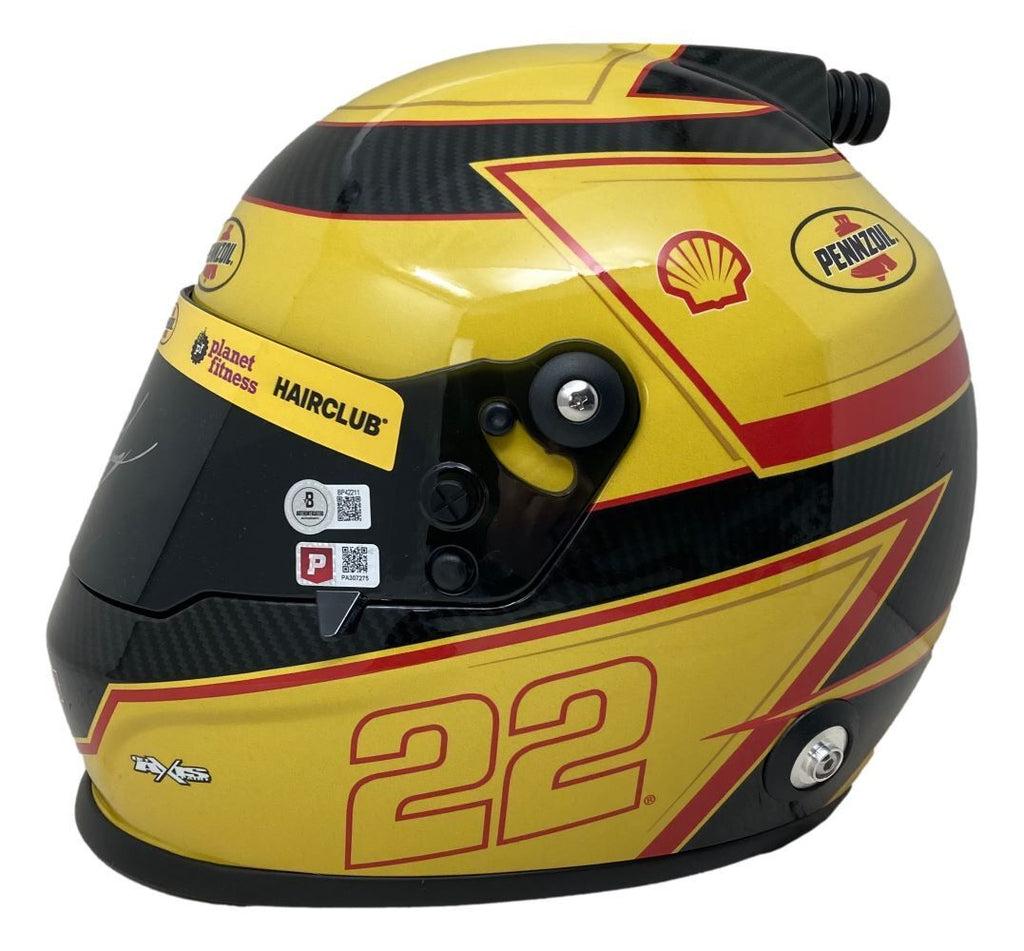 Joey Logano Signed NASCAR Pennzoil Full Size Replica Racing Helmet BAS ...
