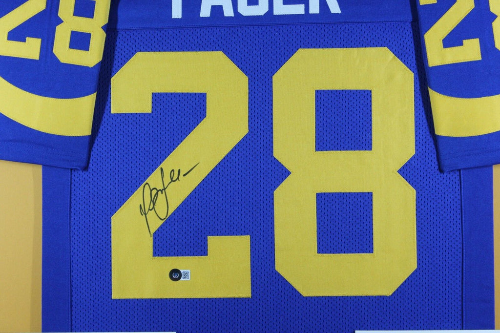 MARSHALL FAULK (Rams throwback TOWER) Signed Autographed Framed Jersey ...