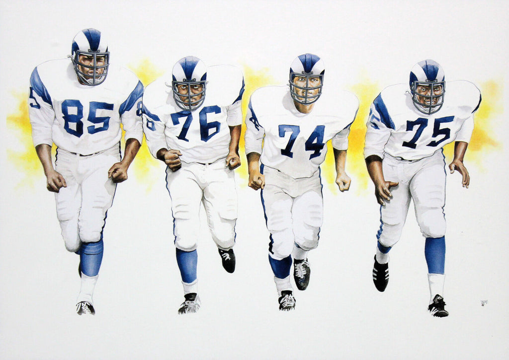 Rams 16x20 Fearsome Foursome Framed Lithograph Un-signed 2 – Super ...