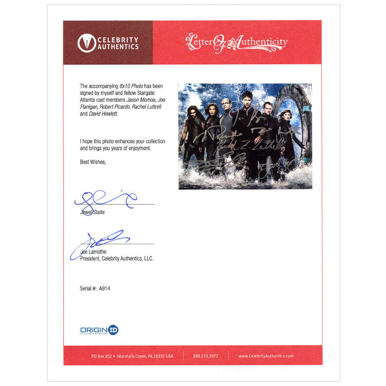 Stargate Atlantis Cast Autographed 8x10 Photo Momoa, Staite, Flanigan ...