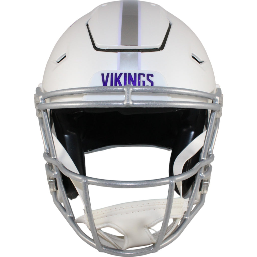 Jordan Addison Autographed Minnesota Vikings SpeedFlex Alt Helmet Beck ...