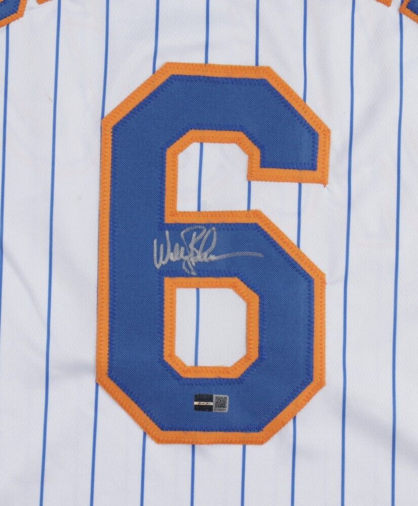 Wally Backman Signed New York Mets Jersey (Steiner) 1986 World Champ 2 ...