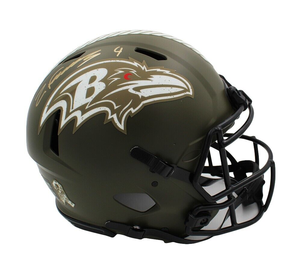Zay Flowers Signed Baltimore Ravens Speed Authentic STS NFL Helmet ...