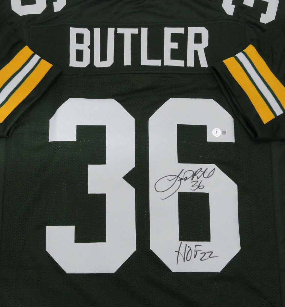 Packers LEROY BUTLER Signed Green Custom Replica Jersey AUTO w/ "HOF ...