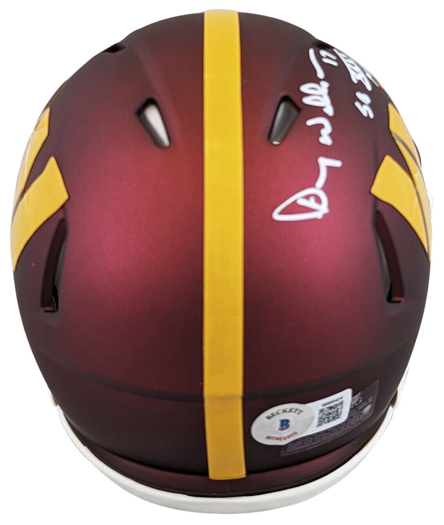 Commanders Doug Williams "SB XXII MVP" Signed Speed Mini Helmet BAS Wi ...