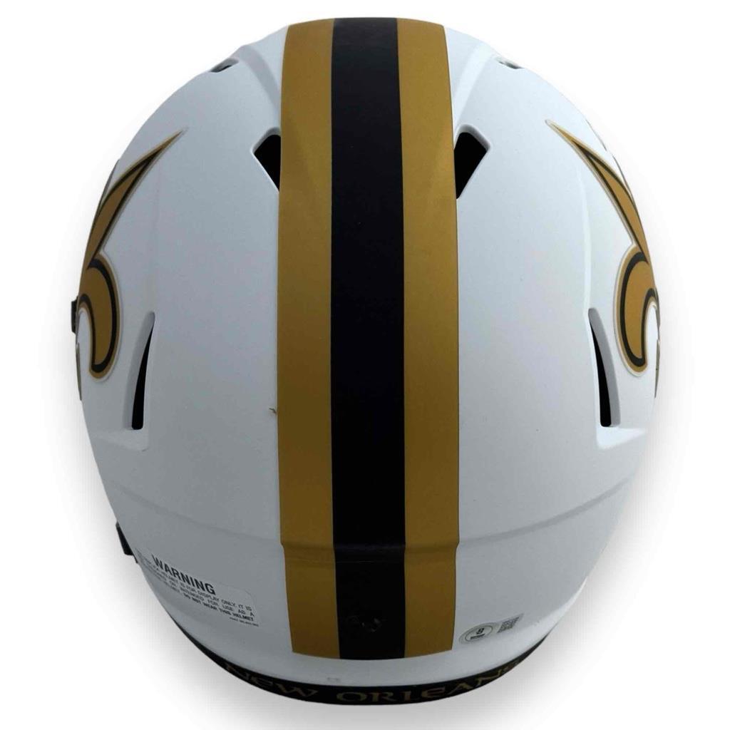 Chris Olave Autographed Signed Saints Lunar Speed Rep Helmet - Beckett ...