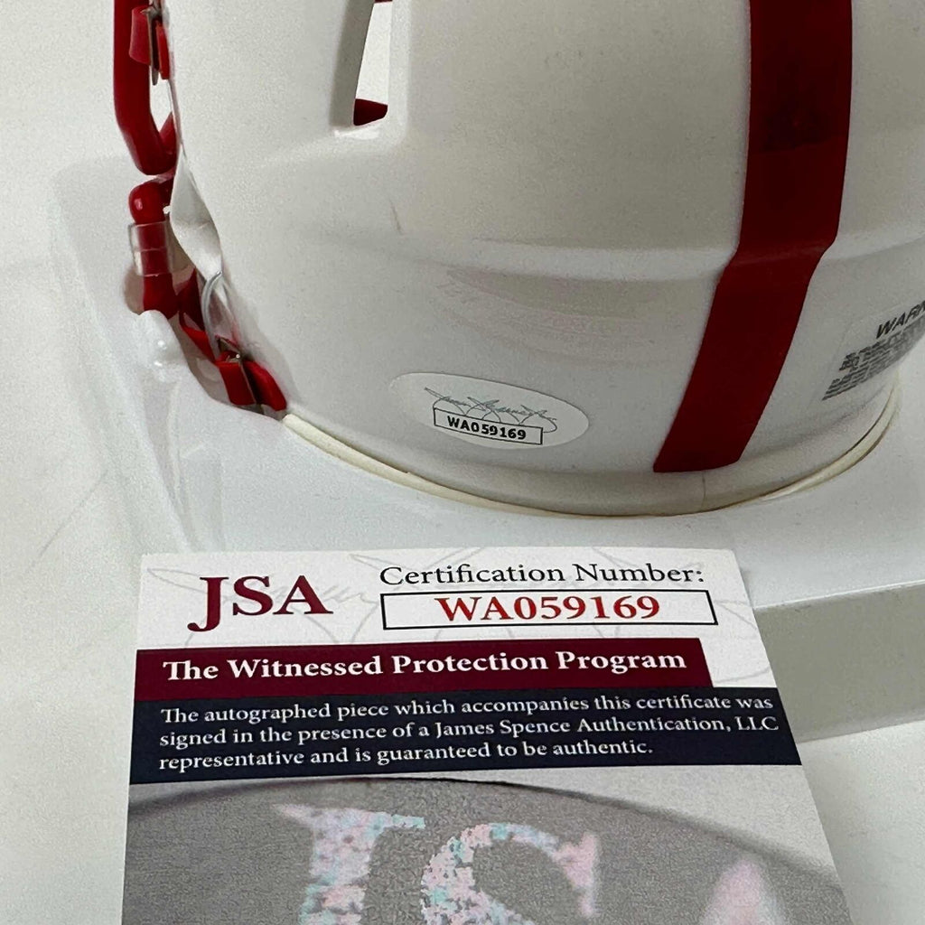 Autographed/Signed Shedeur Sanders Jackson State Mini College Helmet J ...