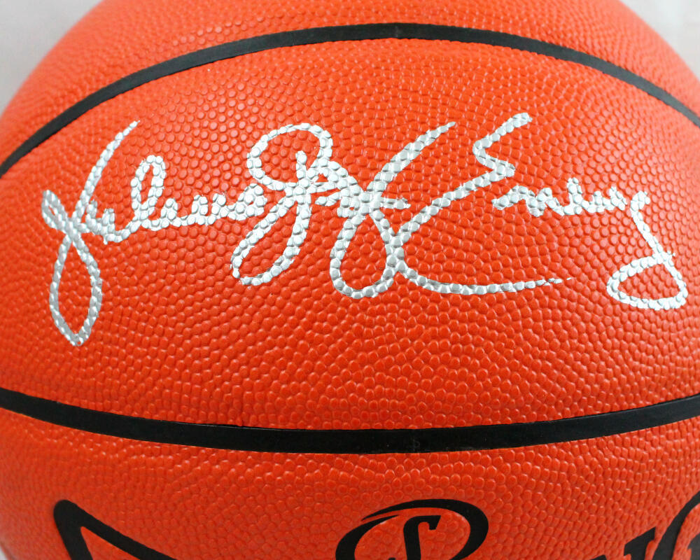 Julius Erving Autographed NBA Spalding Basketball- JSA Witnessed *Silv ...