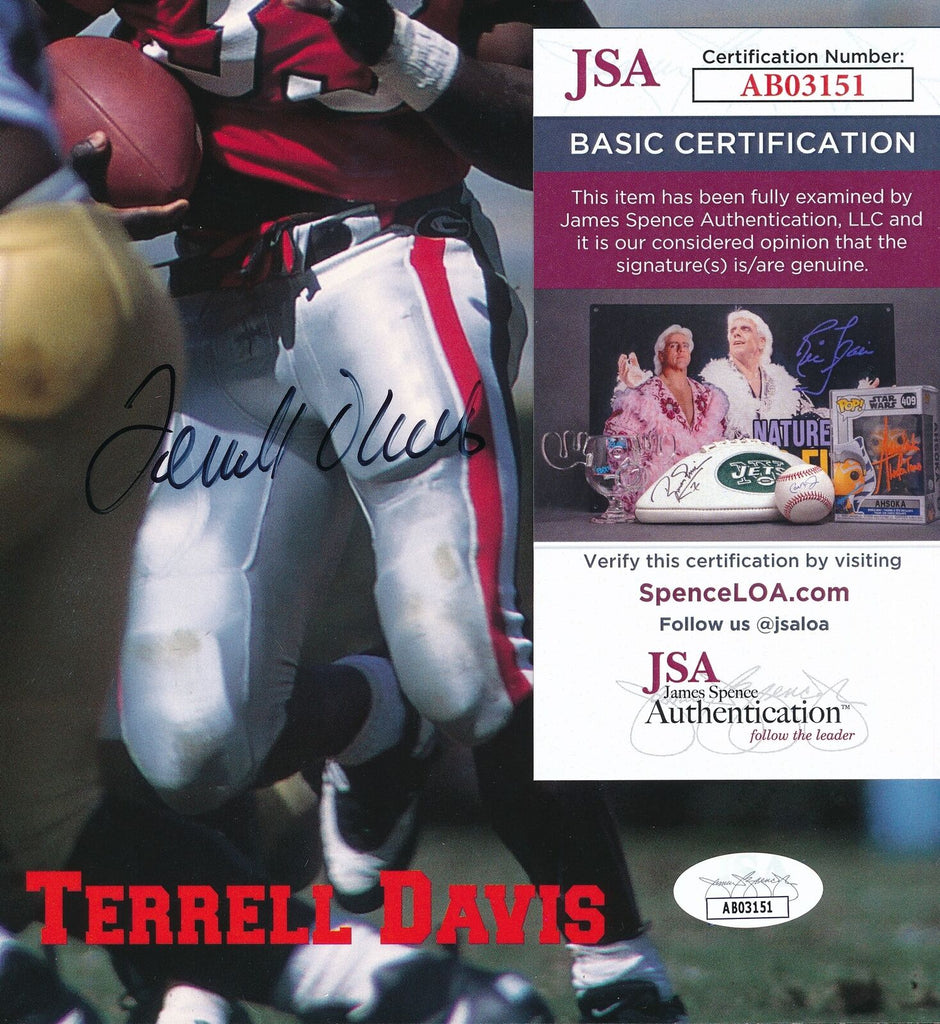 Terrell Davis Georgia Signed/Autographed 8x10 Photo JSA 166929 – Super ...