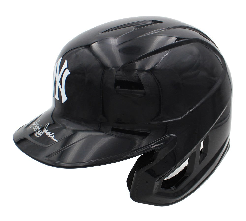 Reggie Jackson Signed New York Yankees Rawlings Mach Pro Batting Helme ...