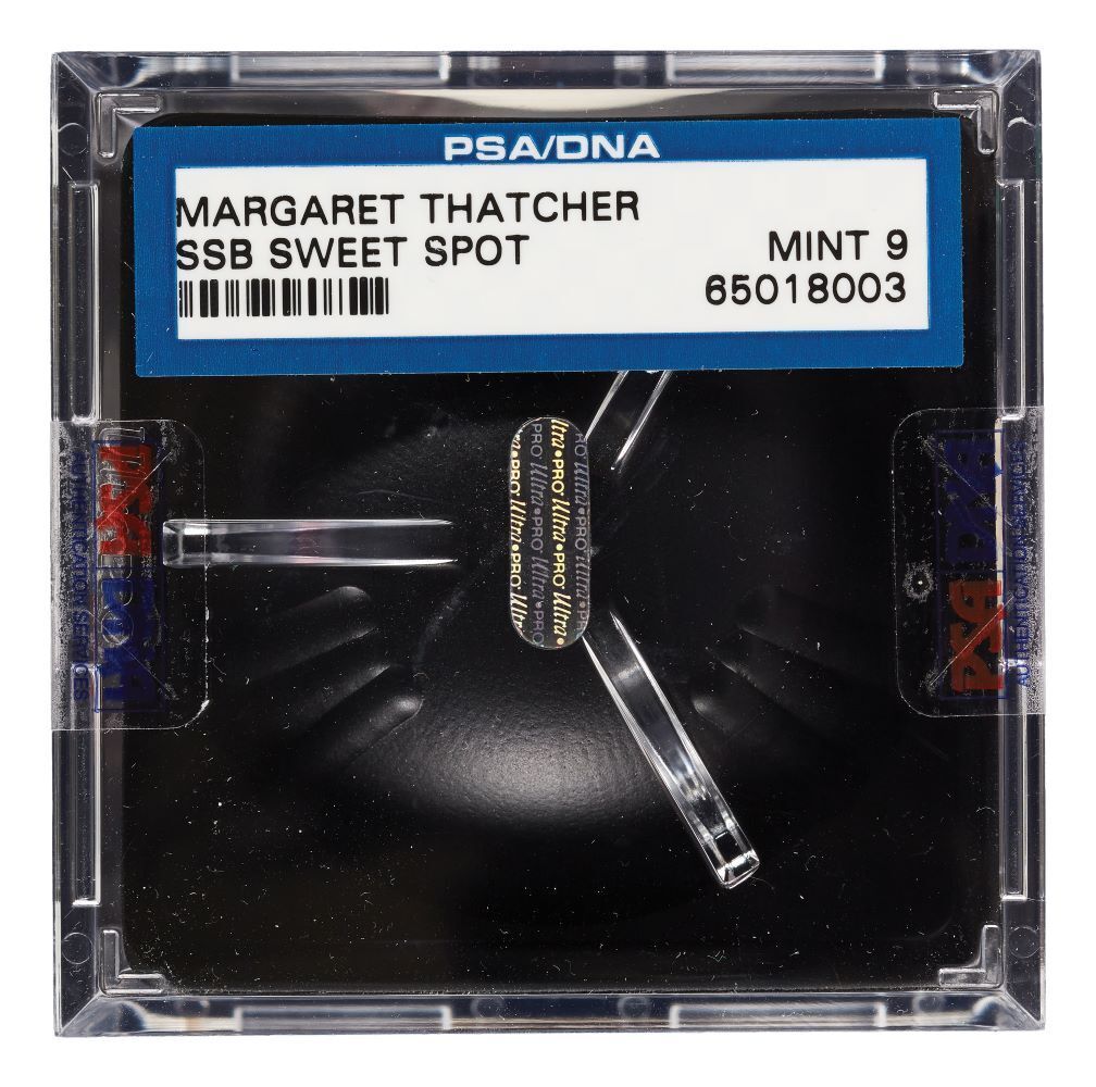 Margaret Thatcher Signed Official MLB Baseball PSA Grade 9 – Super ...