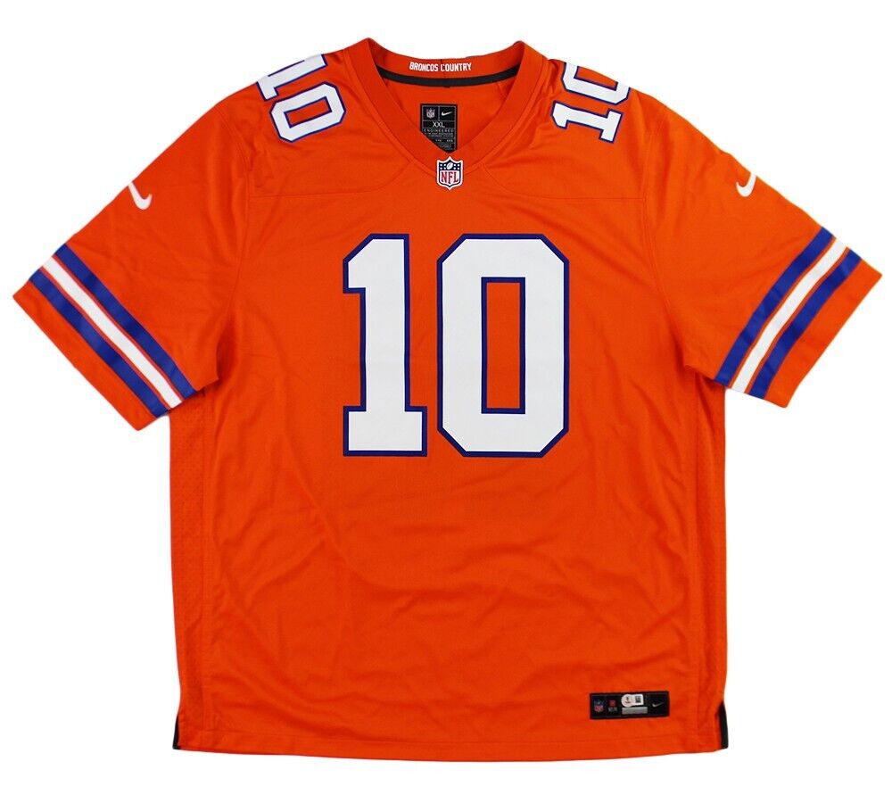 Bo Nix Signed Denver Broncos Nike Game Orange 1977 Throwback NFL Jerse ...