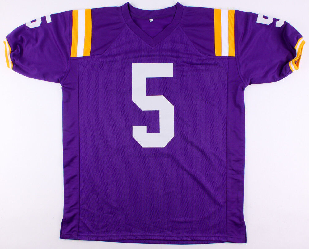 Derrius Guice Signed LSU Tigers Jersey (JSA COA) Redskins Rookie Runni ...