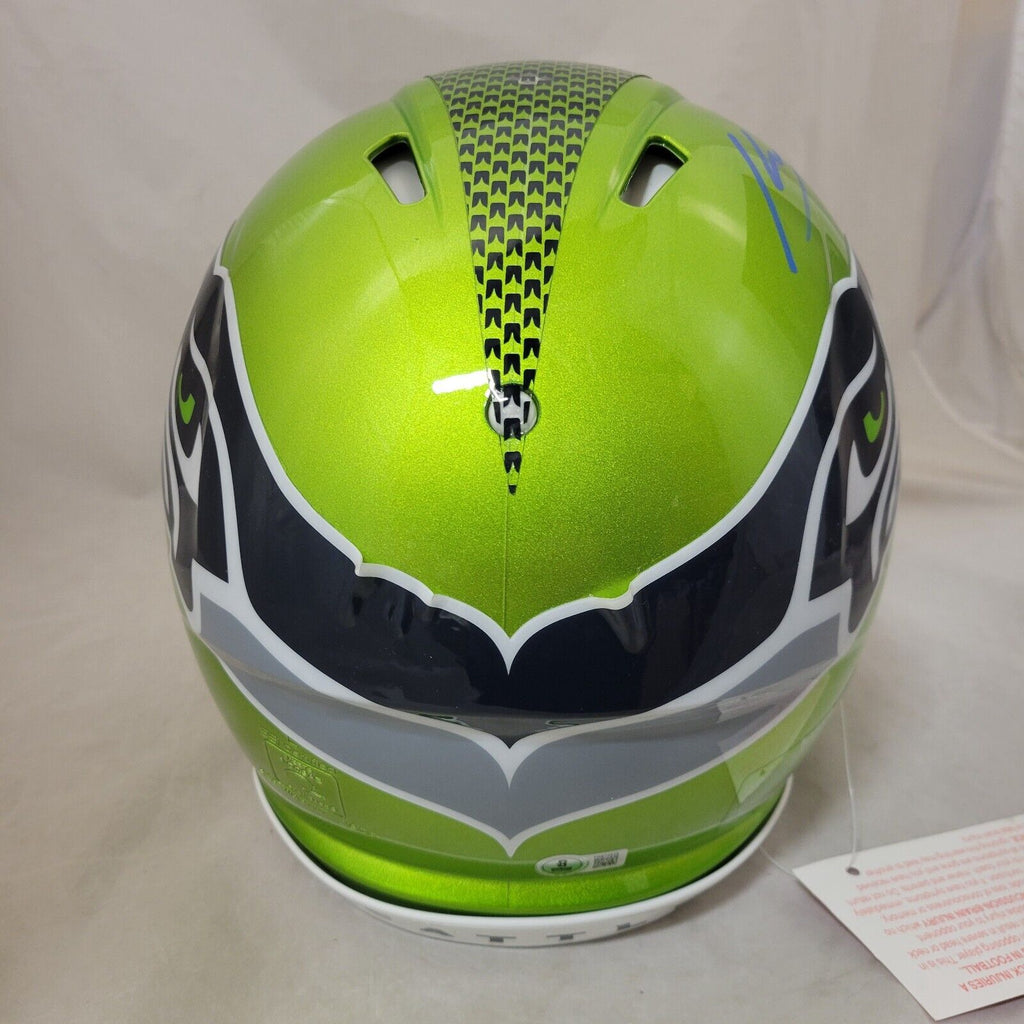 KENNETH WALKER III SIGNED SEAHAWKS FLASH SPEED AUTHENTIC HELMET BECKET ...