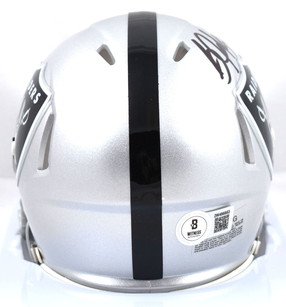 Bo Jackson Autographed Raiders Speed Mini Helmet - Beckett W Hologram ...