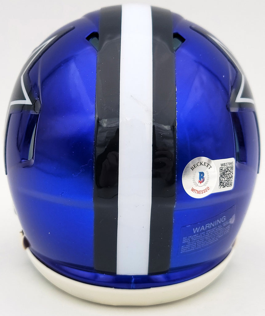 Herschel Walker Signed Dallas Cowboys Flash Blue Speed Mini Helmet Bec ...
