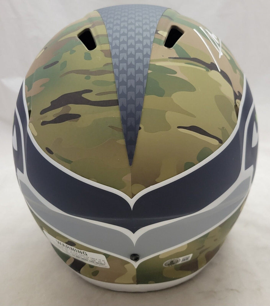 KENNETH WALKER III SIGNED SEATTLE SEAHAWKS CAMO SPEED REPLICA HELMET B ...