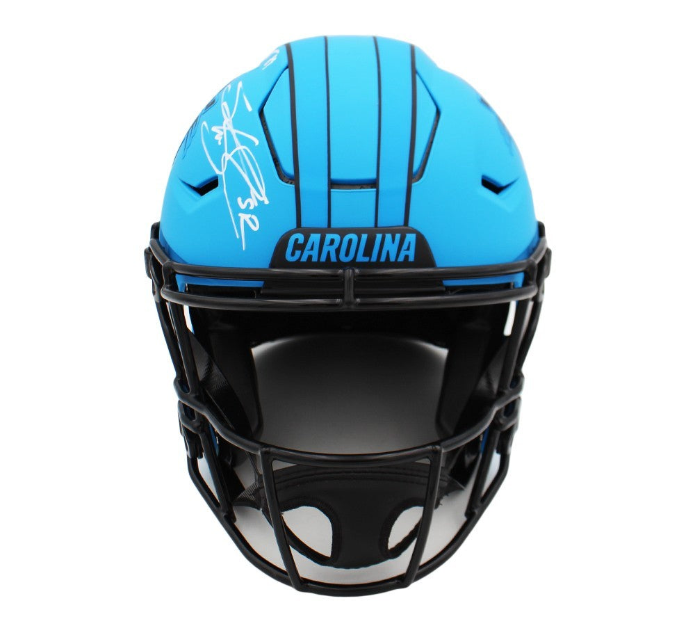 Steve Smith Sr Signed Panthers Speed Flex Authentic Rave Helmet "Agent ...