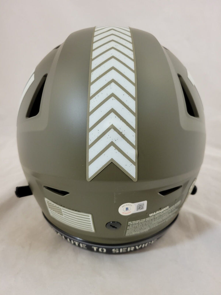 SAQUON BARKLEY SIGNED NY GIANTS STS SPEEDFLEX AUTHENTIC HELMET BECKETT ...