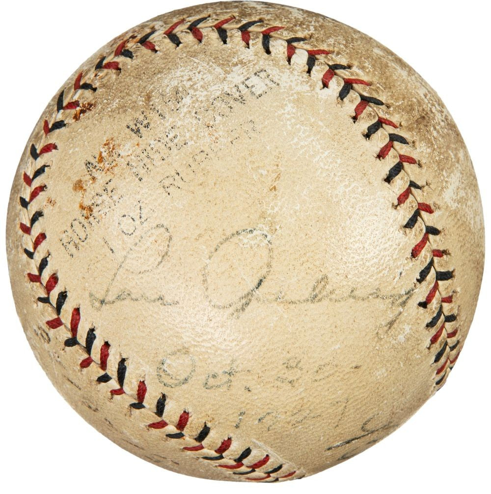 Babe Ruth Lou Gehrig Rogers Yankees Signed Pacific League Baseball PSA ...