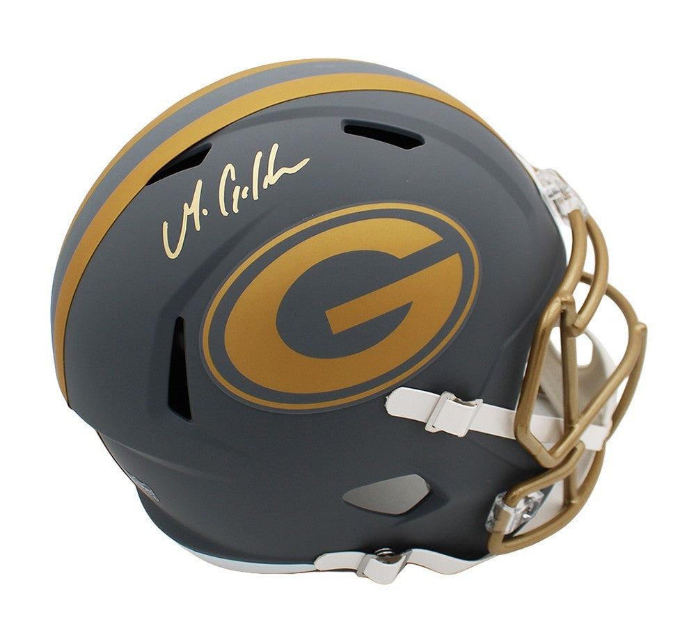 Matthew Golden Signed Green Bay Packers Speed Full Size Slate NFL Helm ...