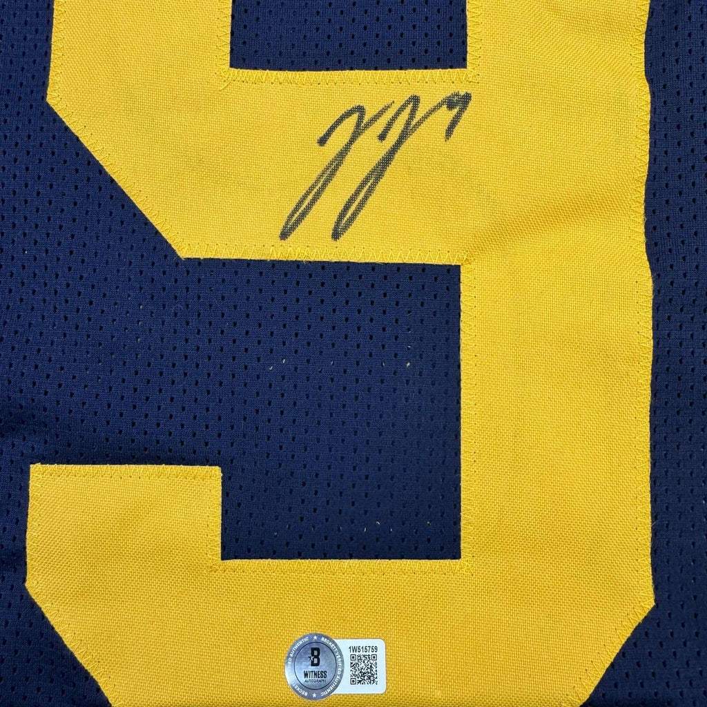 Autographed/Signed J.J. JJ McCarthy Michigan Blue College Jersey Becke ...