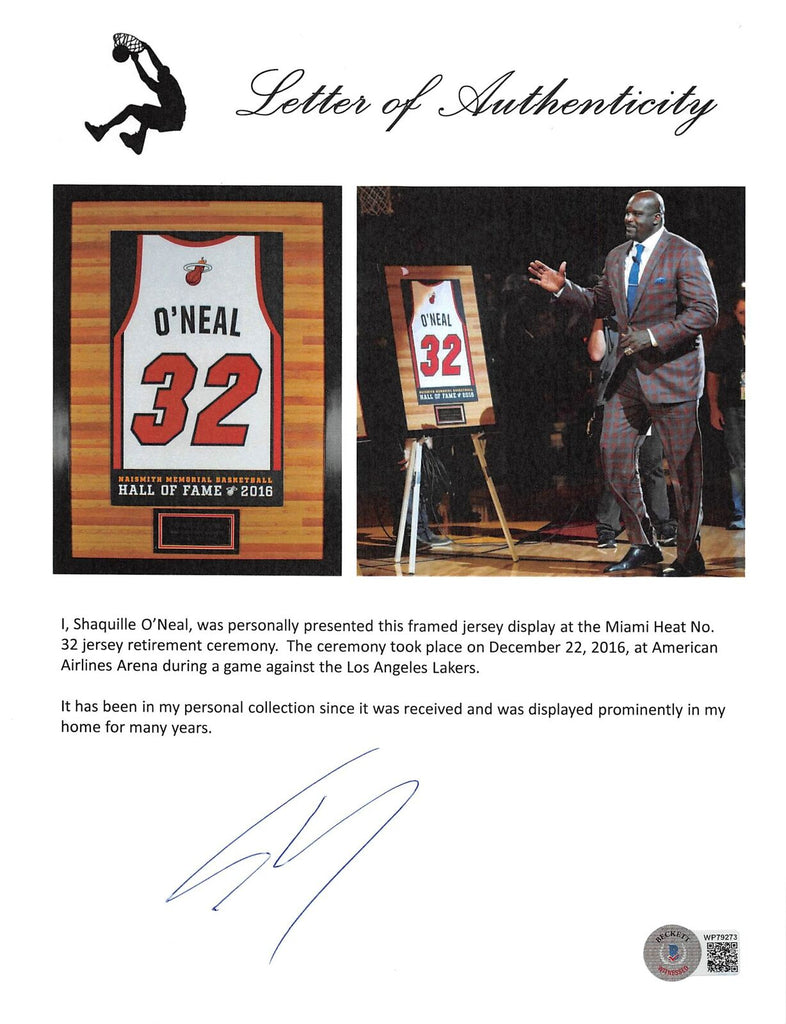 Heat Shaquille O'Neal Number Retirement Framed Display – Super Sports ...