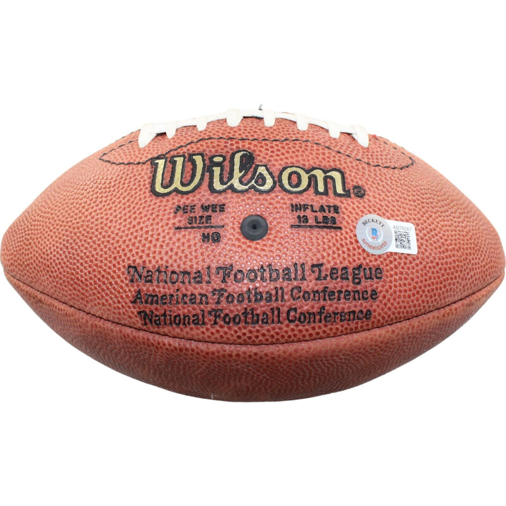 Simon Fletcher Autographed/Signed Wilson Leather Mini Football BAS 443 ...