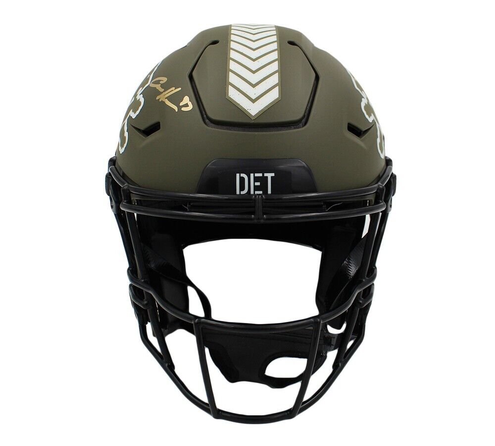 Aidan Hutchinson Signed Detroit Lions Speed Flex Authentic STS Helmet ...