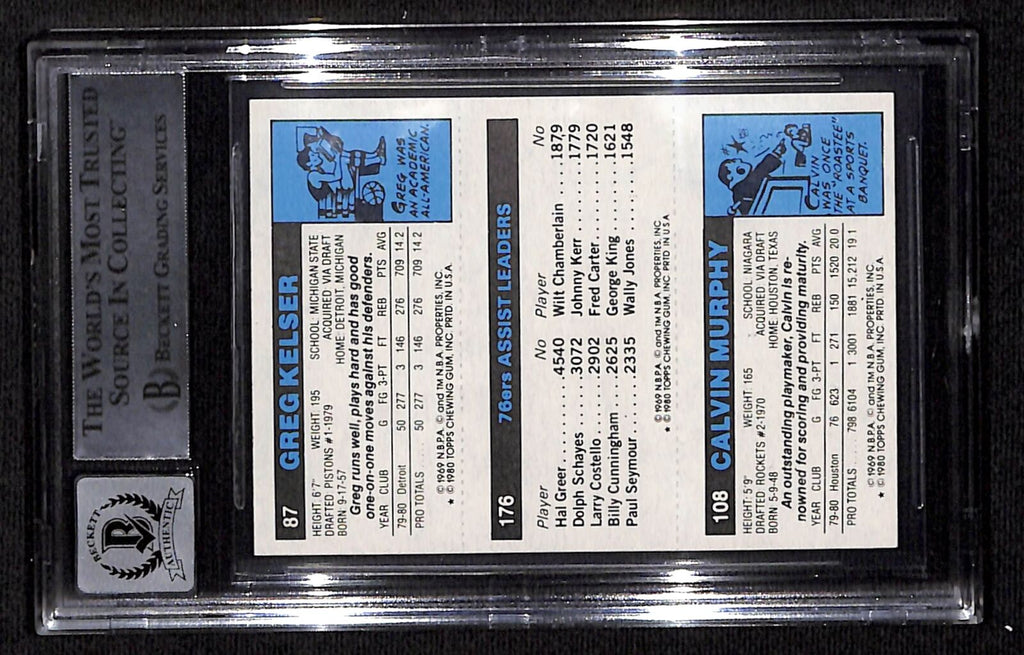 Maurice Cheeks Signed 1980 Topps #30 Trading Card Grade 10 Beckett 438 ...