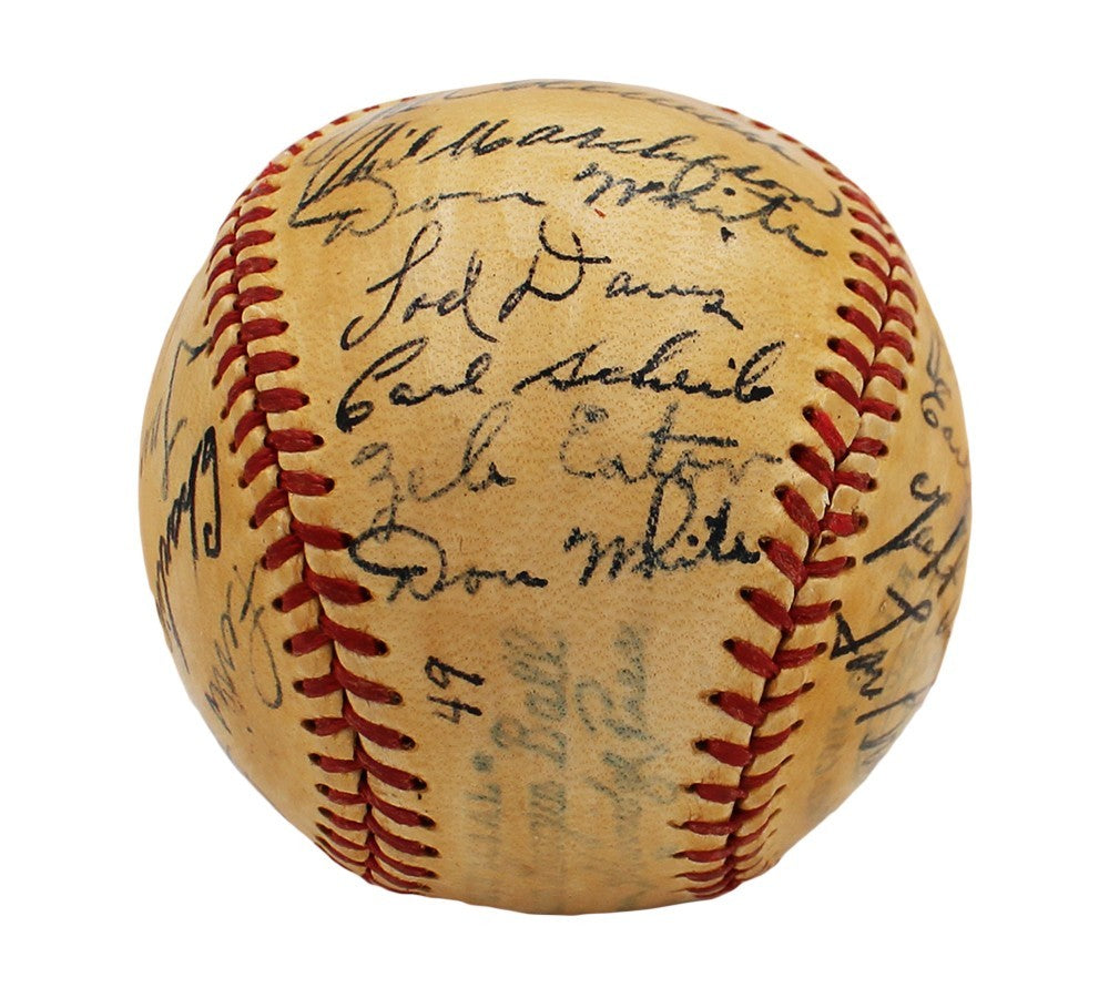 Lou Brissie, Dick Fowler Signed Signed 1949 Philadelphia Athletics Bas ...
