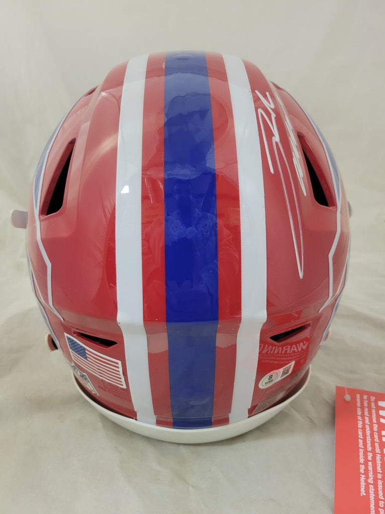 JOSH ALLEN SIGNED BUFFALO BILLS THROWBACK SPEEDFLEX AUTHENTIC HELMET B ...