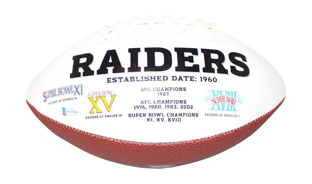 Bryan Edwards Autographed/Signed Las Vegas Raiders Logo Football BAS 3 ...