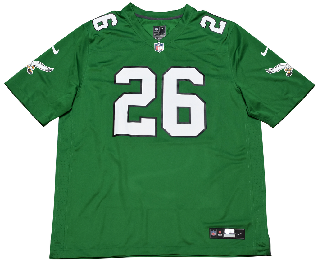 SAQUON BARKLEY SIGNED PHILADELPHIA EAGLES #26 KELLY GREEN NIKE JERSEY – Super Sports Center