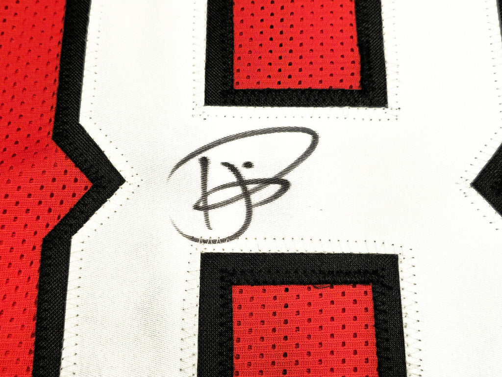 ATLANTA FALCONS ANDRE RISON AUTOGRAPHED RED JERSEY "BAD MOON" JSA STOC ...