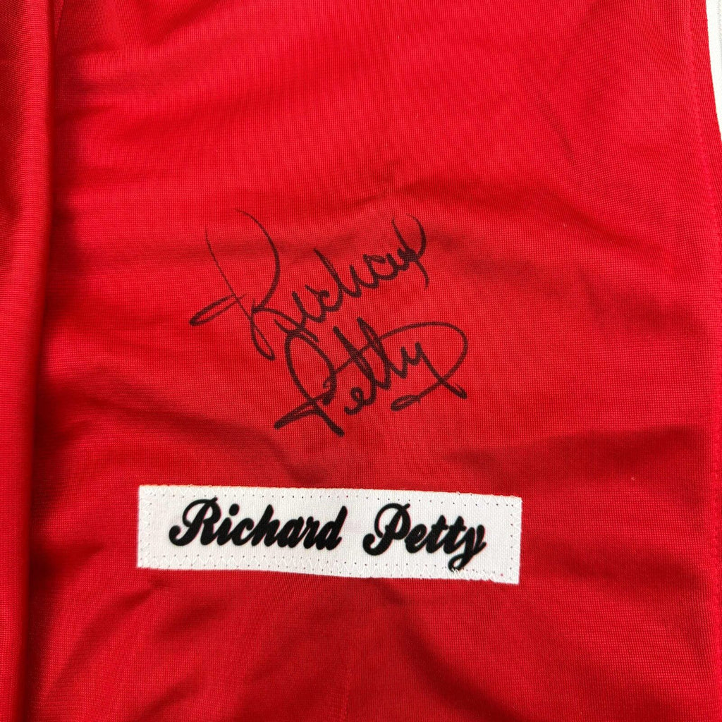 Autographed/Signed Richard Petty NASCAR Auto Red Racing Jacket JSA COA ...