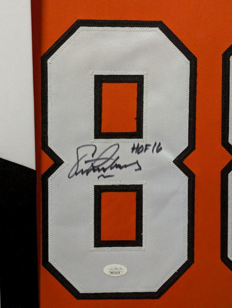 FRAMED PHILADELPHIA FLYERS ERIC LINDROS AUTOGRAPHED INSCRIBED JERSEY J ...