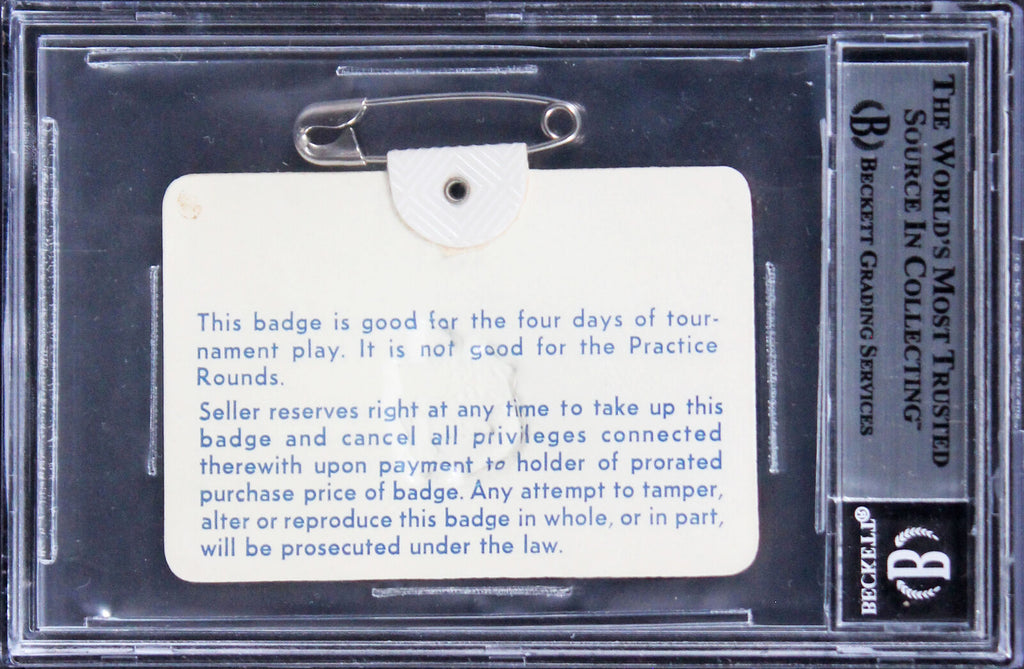 Raymond Floyd Signed 1976 Masters Augusta National Club Badge Ticket B ...