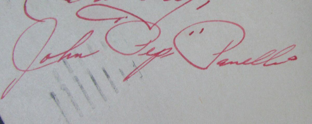 John Panelli Notre Dame/Detroit Lions/Chic. Cards Hand Signed GPC 1454 ...