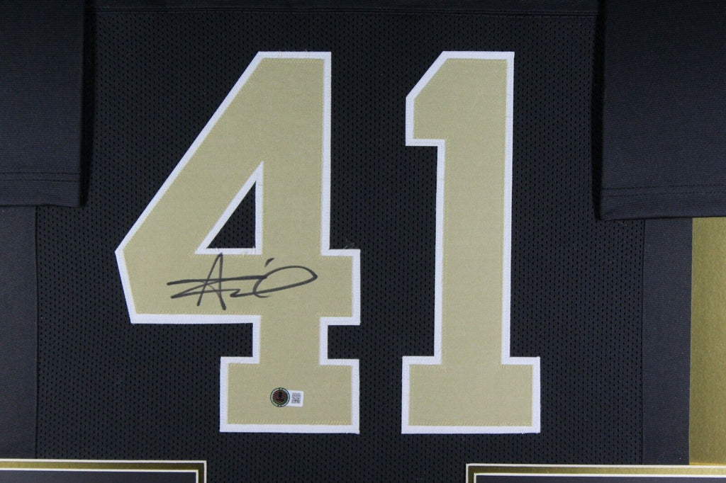 ALVIN KAMARA (Saints black TOWER) Signed Autographed Framed Jersey Bec ...