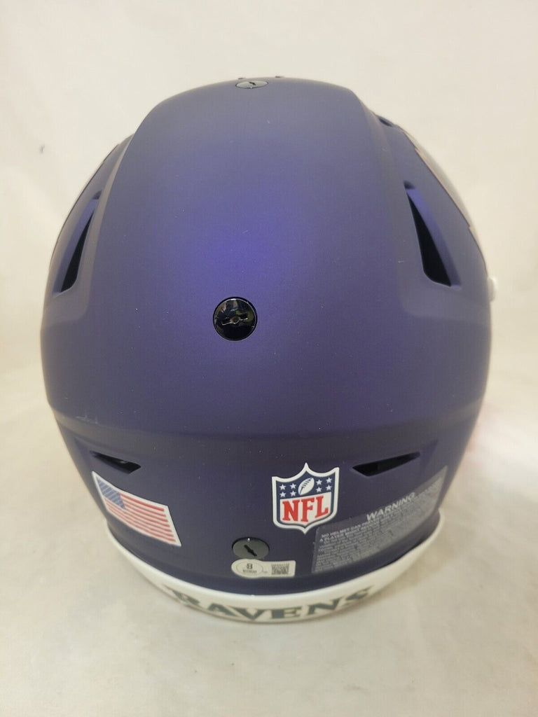 ZAY FLOWERS SIGNED BALTIMORE RAVENS ALTERNATE SPEEDFLEX HELMET BECKETT ...