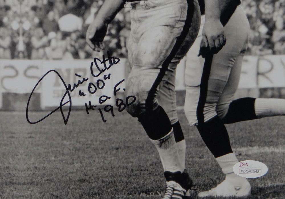 Jim Otto Autographed 8x10 Raiders B/W On Field Photo W/ HOF- JSA W Aut ...